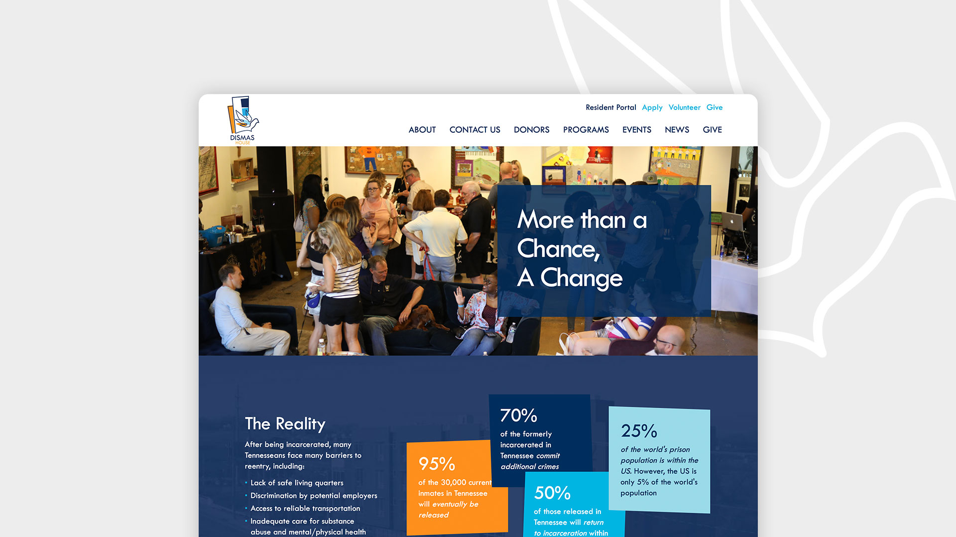 Dismas House | Element 47 | Web Design Portfolio